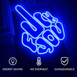 Does not apply | Other | Letters Gesture Neon Signs For Wall Blue Led ...